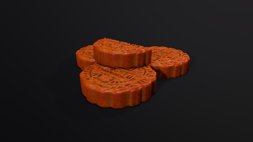 Mooncake Food 3D model - Download Dessert on 3DModels.org
