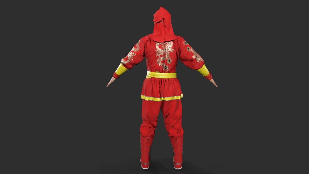 Character in Traditional Chinese Martial Arts Attire 3D model ...