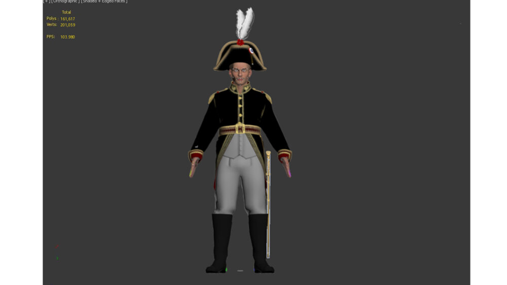 Napoleonic Era Military Officer in Full Dress Uniform 3D model ...