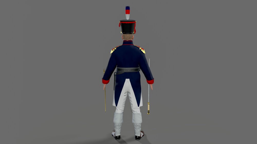 Napoleon Soldier 3D model - Download Character on 3DModels.org