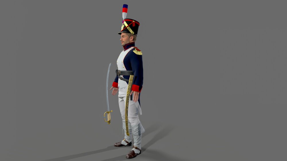 Napoleon Soldier 3D model - Download Character on 3DModels.org