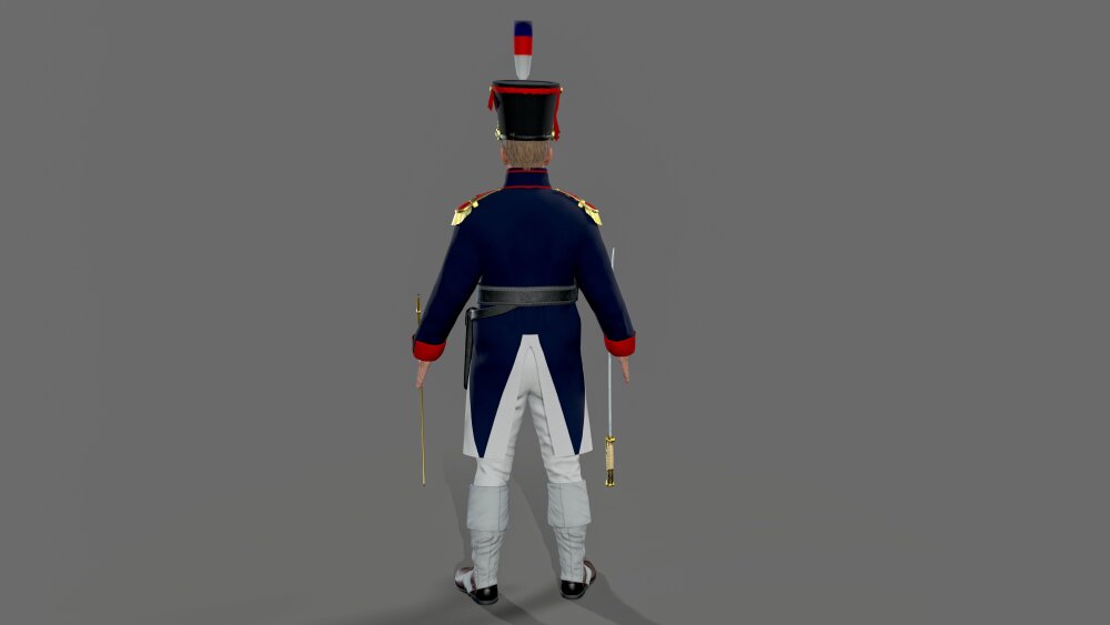 Napoleon Soldier 3D model - Download Character on 3DModels.org
