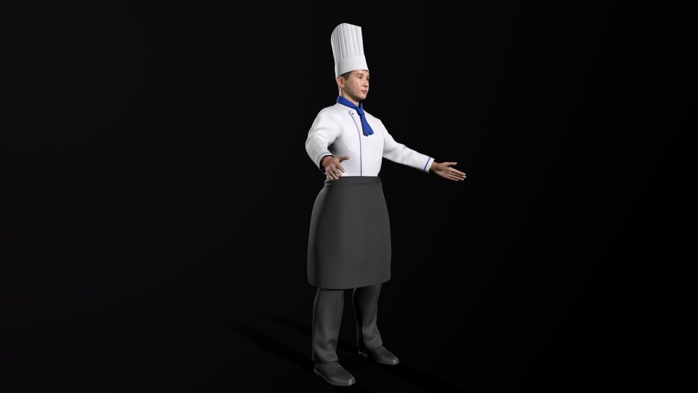 Chef Character 3D model - Download Character on 3DModels.org