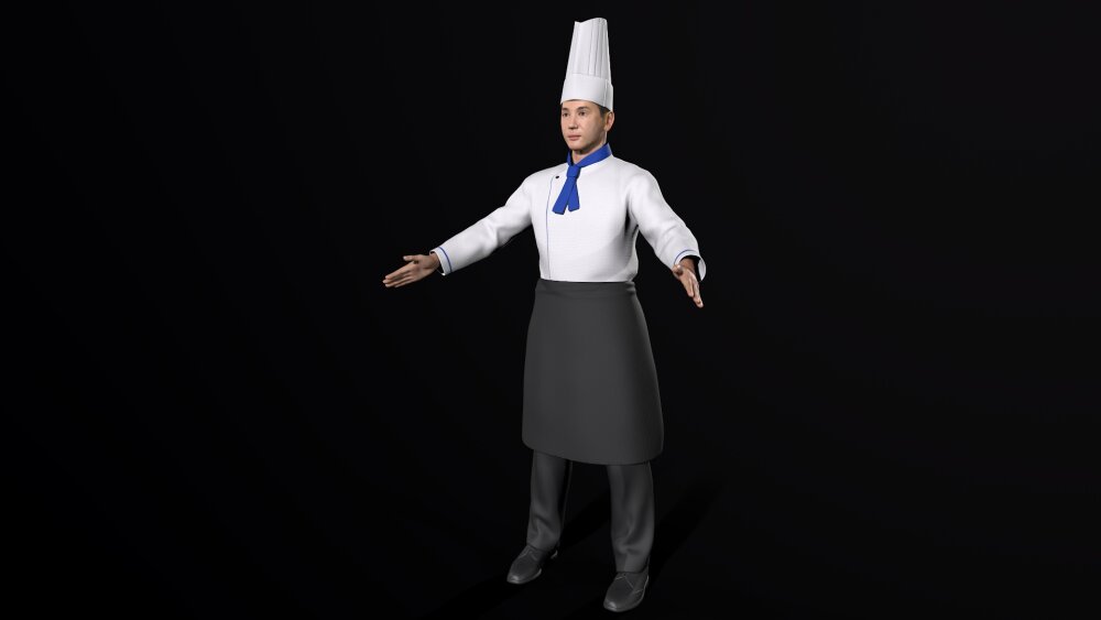 Chef Character 3D model - Download Character on 3DModels.org