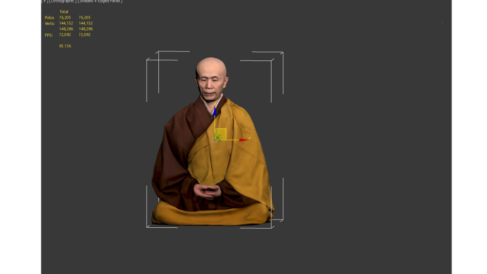 Seated Monk in Traditional Robes 3D model - Download Character on ...