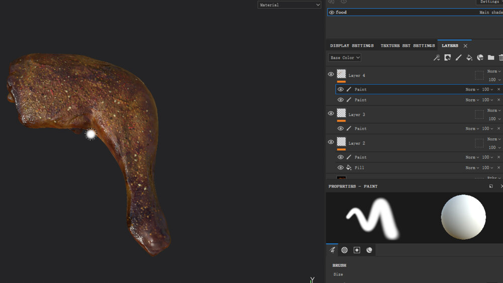 Deliciously Glazed Roasted Chicken Leg 3D model - Download Meat And ...