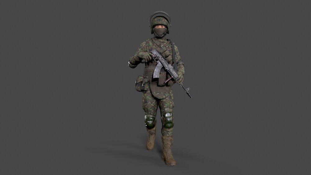 Soldado Táctico Modelo 3D - Descargar Character activado 3DModels.org
