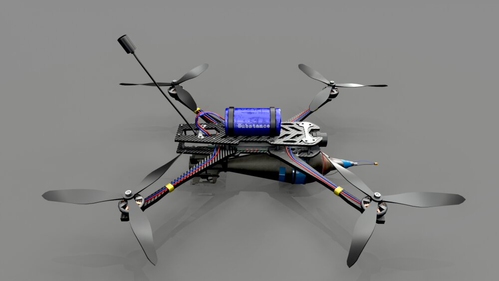 FPV Kamikaze Drone 3D model - Download UAV on 3DModels.org