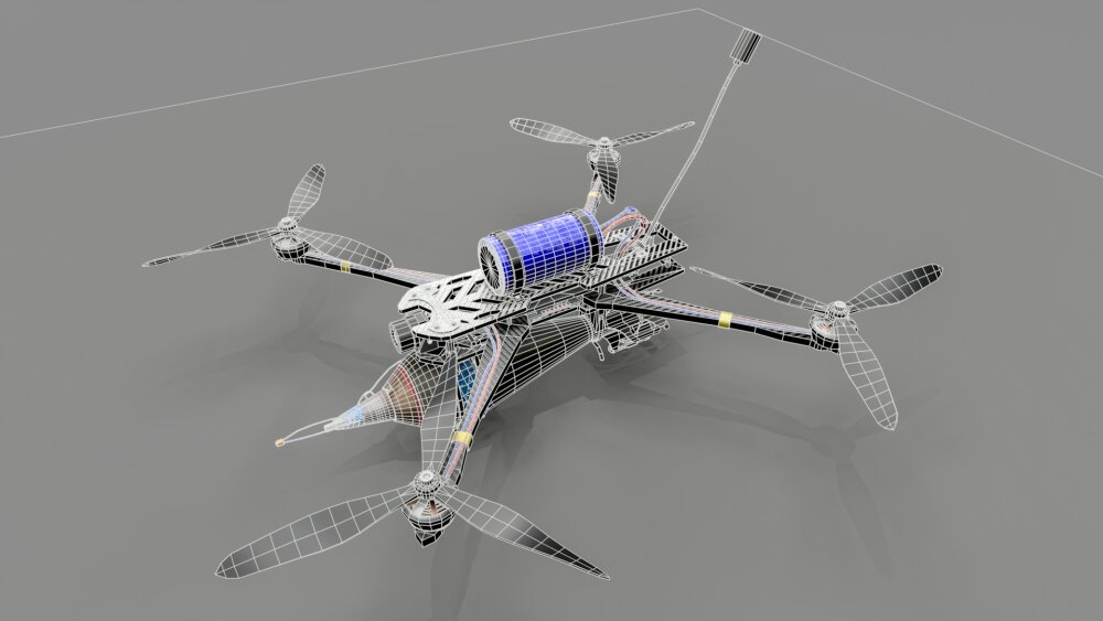 FPV Камикадзе Дрон 3D модель - Скачать Дроны на 3DModels.org