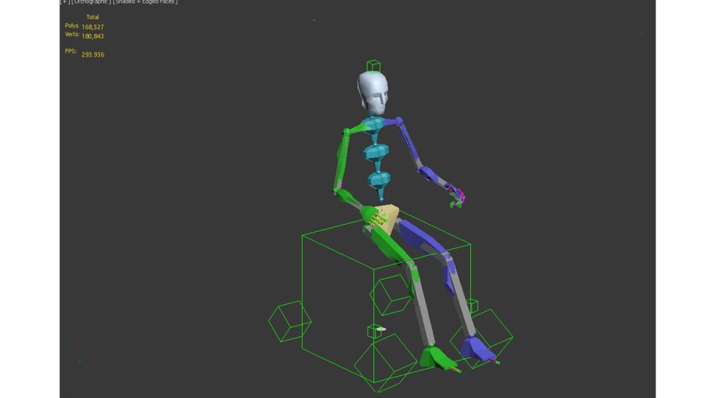 Wheelchair Disabled Person 3D model - Download Character on 3DModels.org