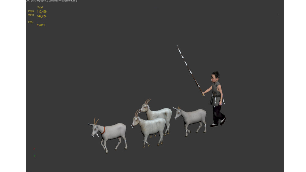 Shepherd Children 3D model - Download Character on 3DModels.org