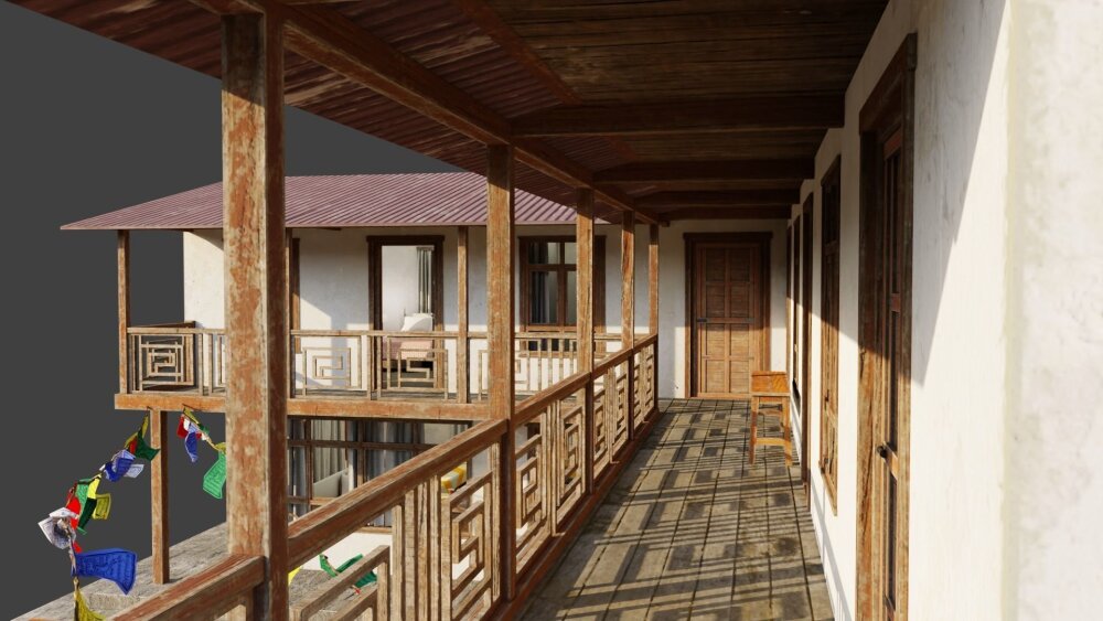 Large Mountain Lodge 3D model - Download Buildings on 3DModels.org