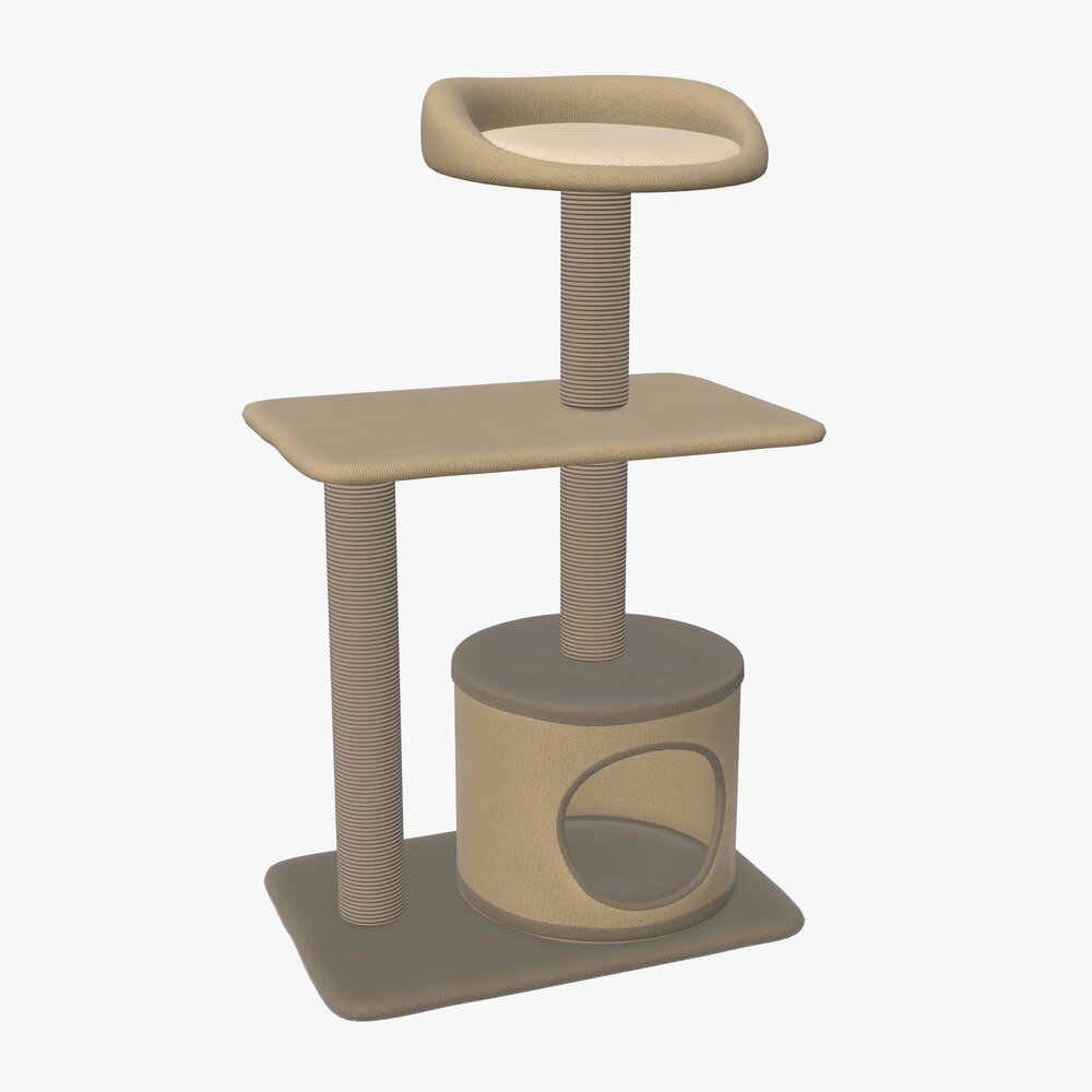 Cat Tree Playhouse 3D model - Download Hobbies on 3DModels.org