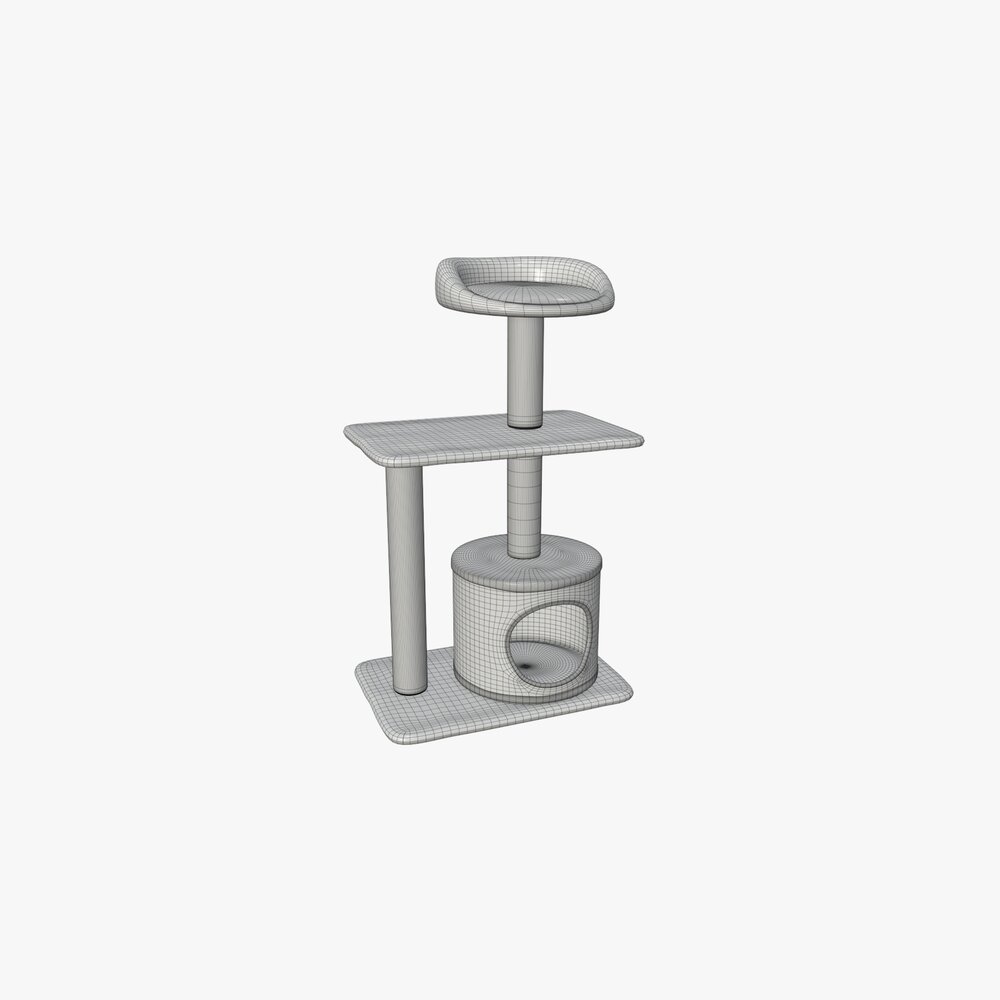 Cat Tree Playhouse 3D model - Download Hobbies on 3DModels.org