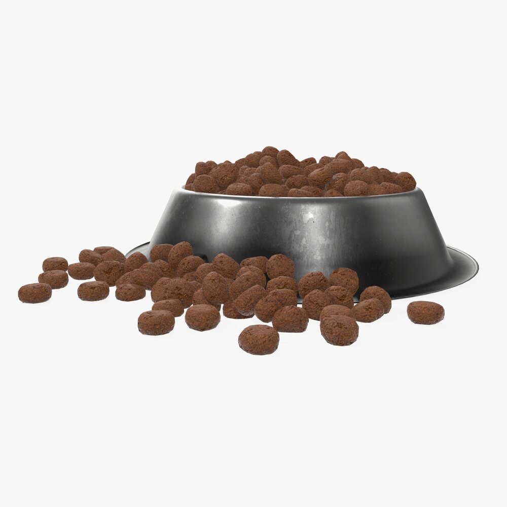 Dog Food Bowl With Spilled Food 3D model - Download Hobbies on 3DModels.org