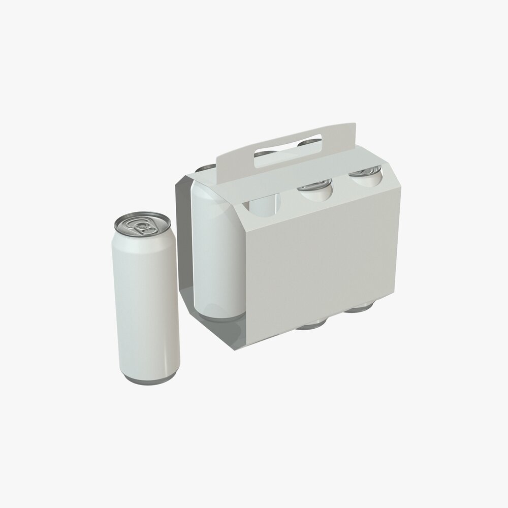 Beer Package With Handle 3D model - Download Bottles, Cans on 3DModels.org