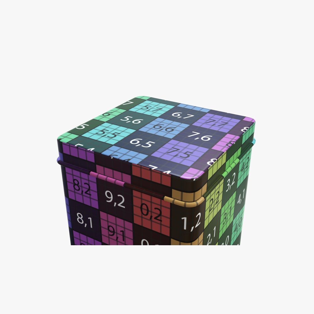 Lata Metálica Rectangular Alta Modelo 3D - Descargar Maqueta on ...