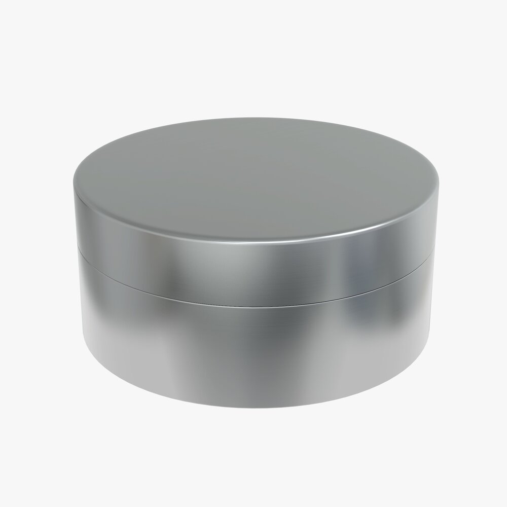 Metal Tin Can Round Shape 3D model - Download Mockup on 3DModels.org