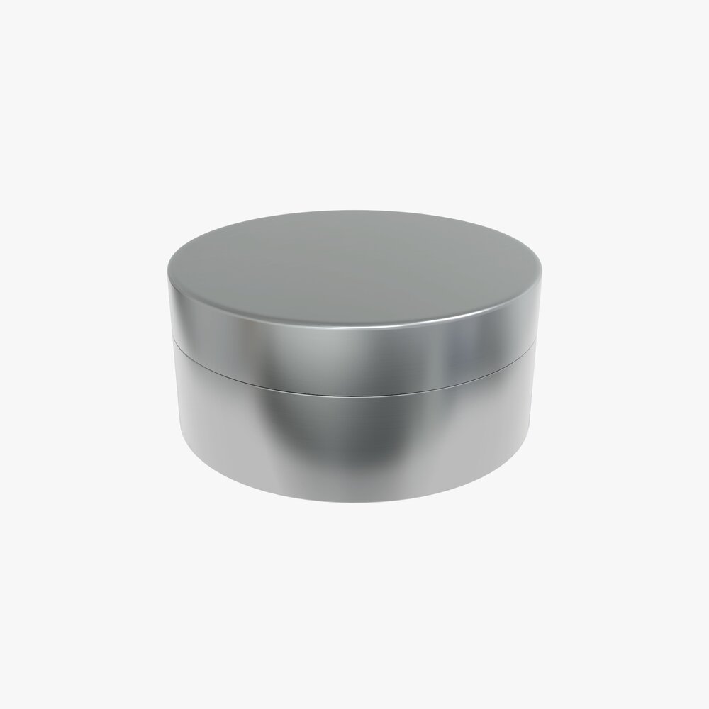Metal Tin Can Round Shape 3D model - Download Mockup on 3DModels.org