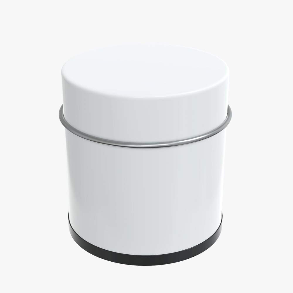 Metal Tin Can Round Tube Shape 3D model - Download Mockup on 3DModels.org