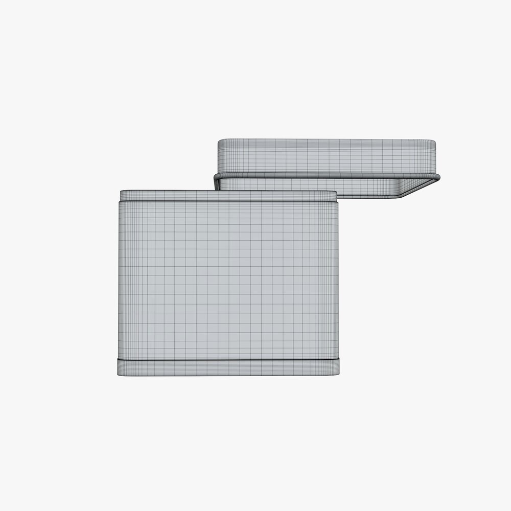 Metal Tin Can Square Shape 3D model - Download Mockup on 3DModels.org