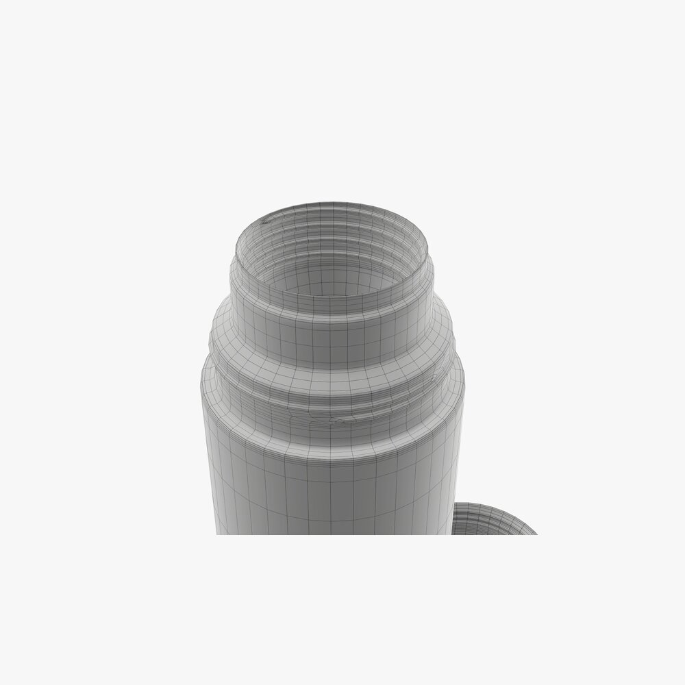 Thermos Large Stainless Steel With Cup Opened 3D model - Download ...
