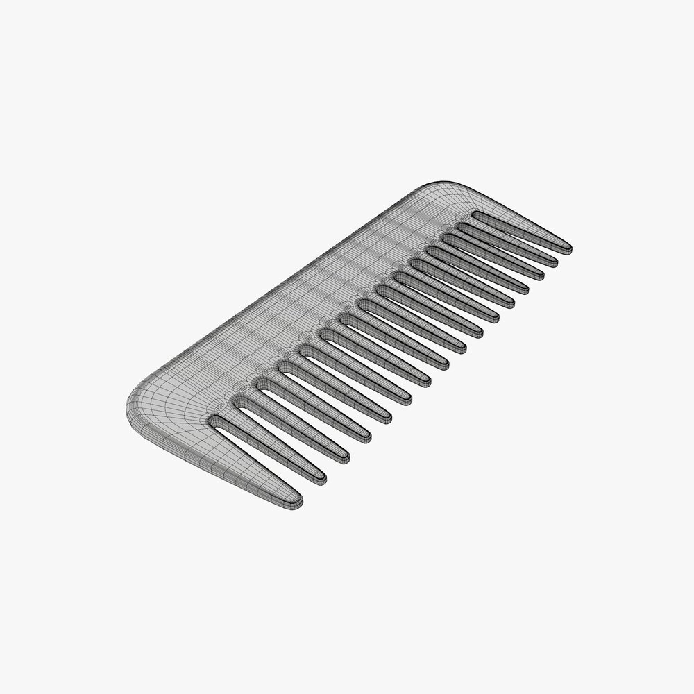 Hair Comb Plastic Type 1 3Dモデル - ダウンロード 健康と美容 on 3DModels.org