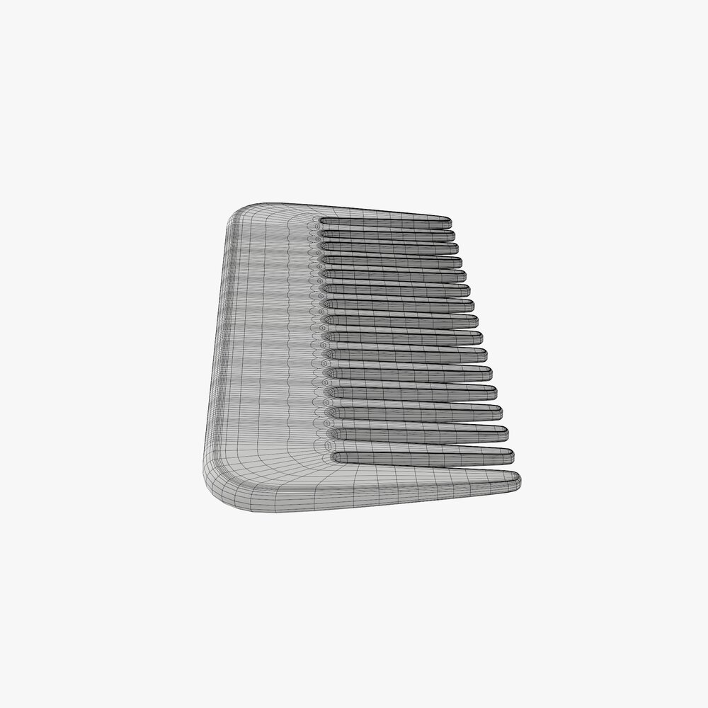 Hair Comb Wooden Type 1 3D model - Download Health and Beauty on ...