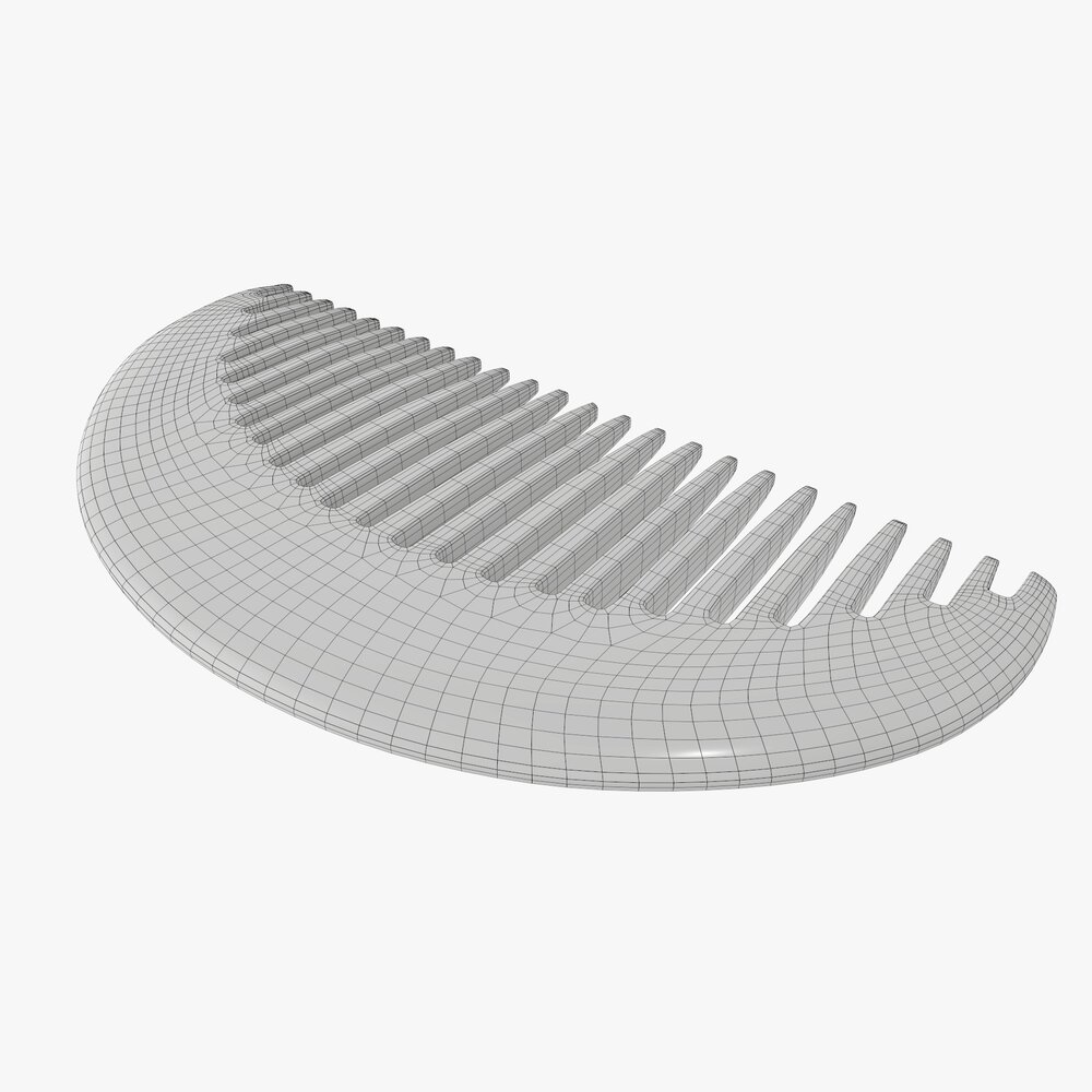Hair Comb Wooden Type 2 3D model - Download Health and Beauty on ...