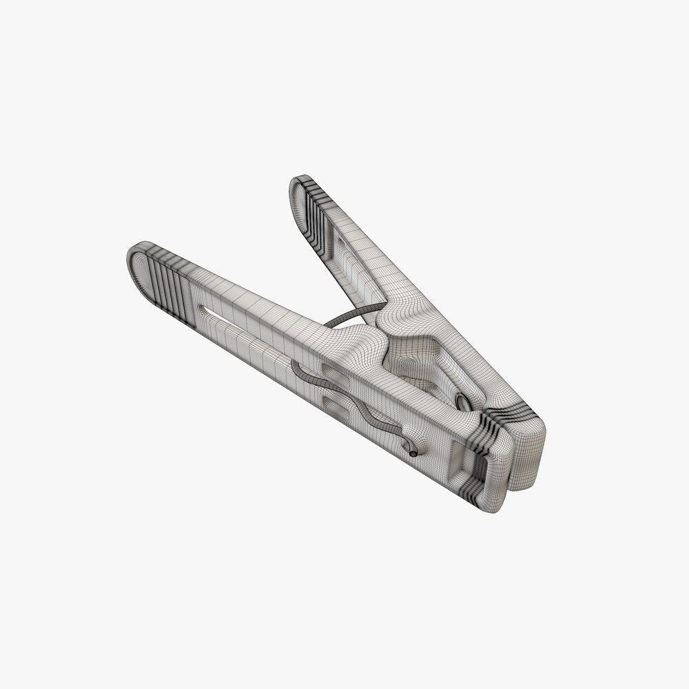Plastic Clothes Peg Clothespin 3D 모델 - 다운로드 도구 on 3DModels.org