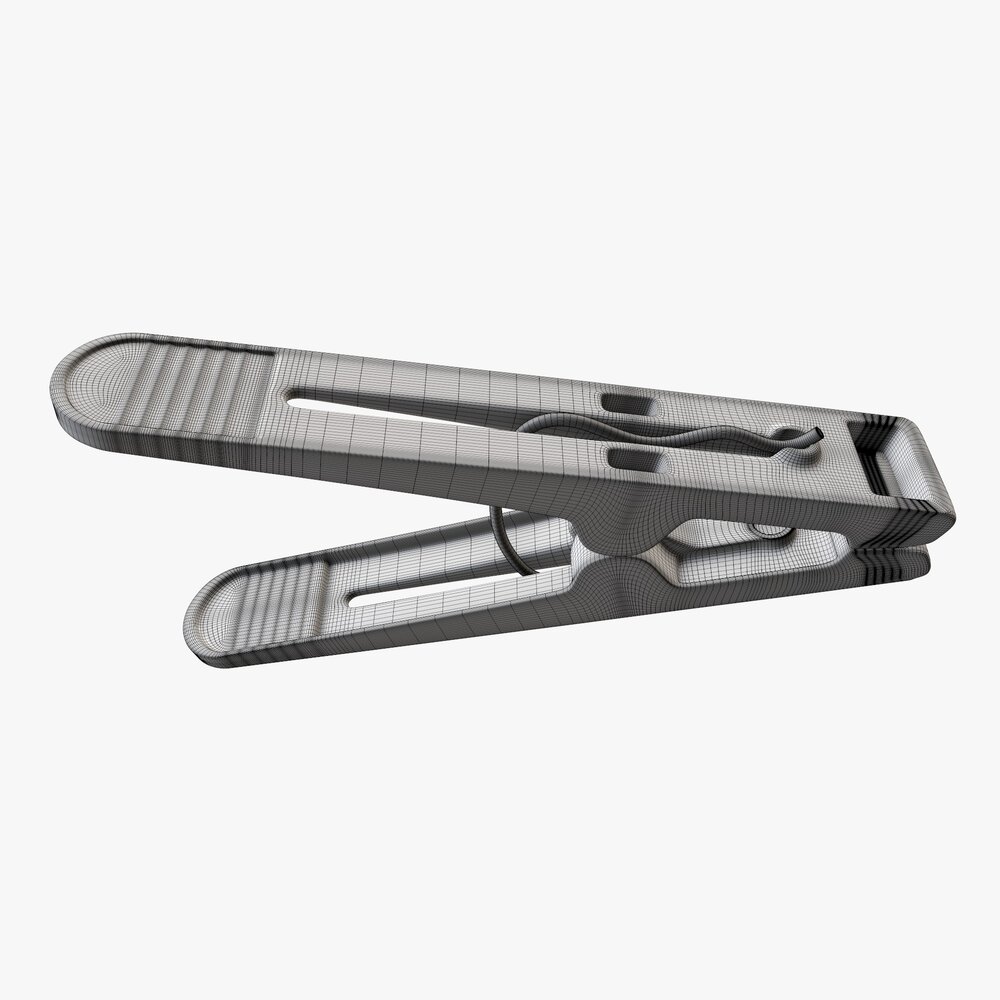 Plastic Clothes Peg Clothespin 3D model - Download Tools on 3DModels.org