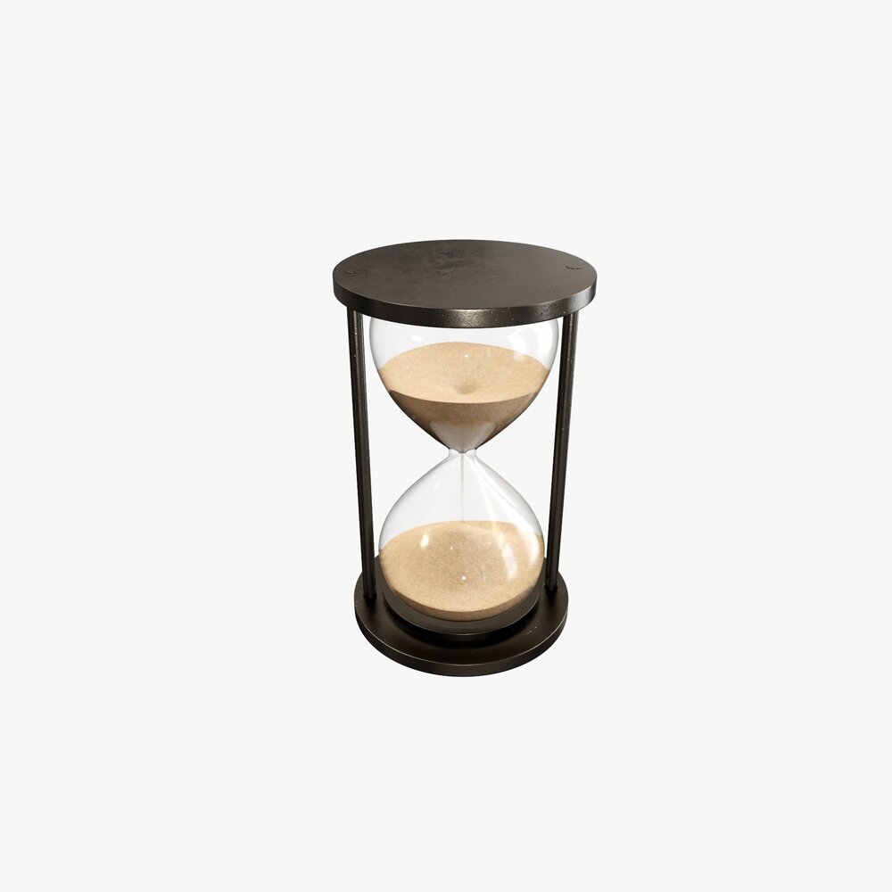 Vintage Hourglass Timer with Metal Frame Egg 3D model - Download ...