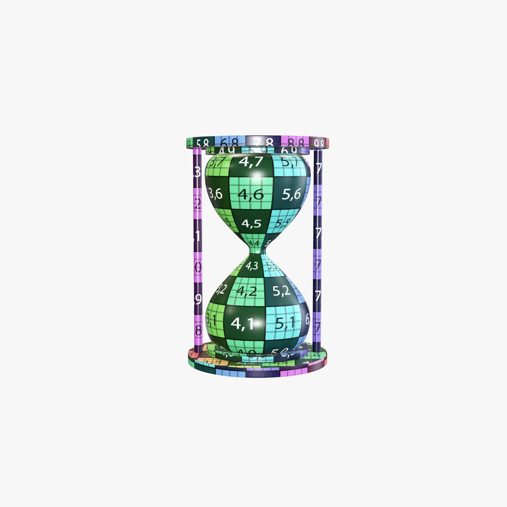 Vintage Hourglass Timer with Metal Frame Egg 3D model - Download ...