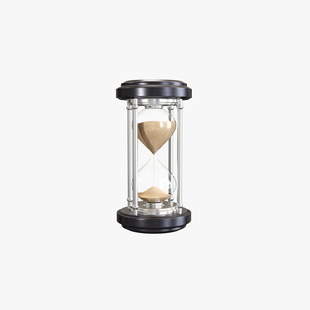 Dual Sand Hourglass Timer with Metallic Frame 3D model - Download ...