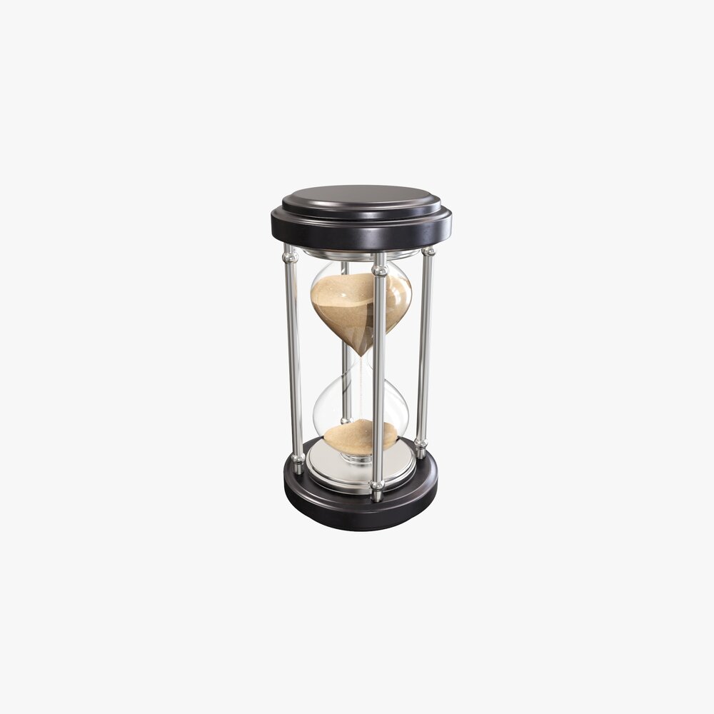 Dual Sand Hourglass Timer with Metallic Frame 3D model - Download ...