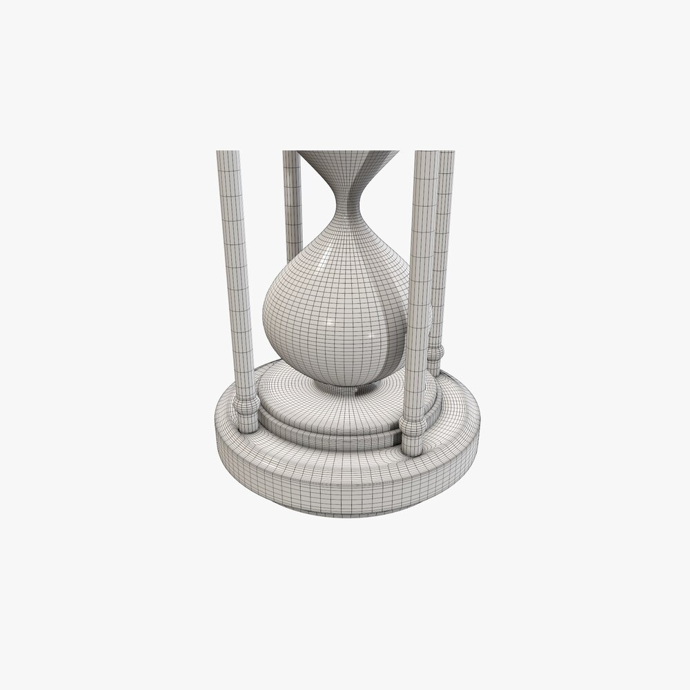 Dual Sand Hourglass Timer with Metallic Frame 3D model - Download ...