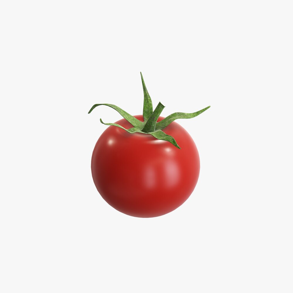 Tomate Cherry Rojo con Tallo y Sépalo Modelo 3D - Descargar Verdura ...