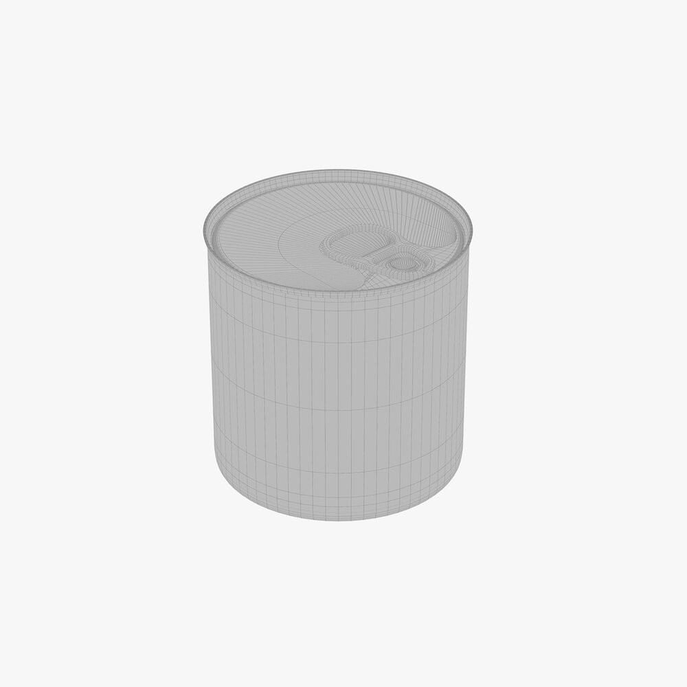 Canned Food Round Tin Metal Aluminium Can 05 3D model - Download ...