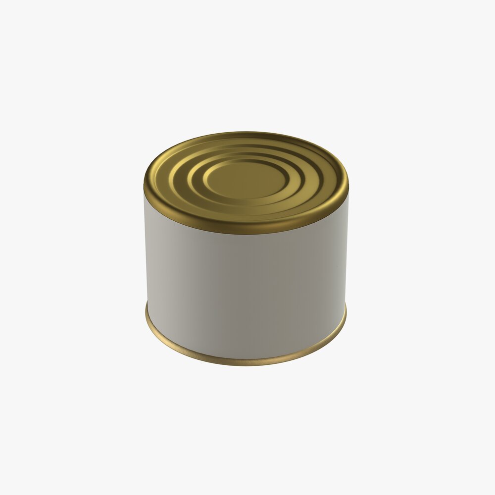 Canned Food Round Tin Metal Aluminium Can 10 3D model - Download ...