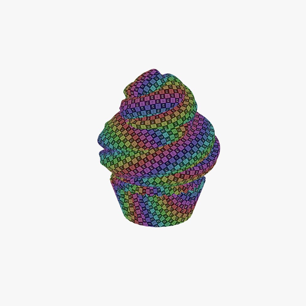 Cupcake Blue 3D model - Download Dairy, Bakery on 3DModels.org