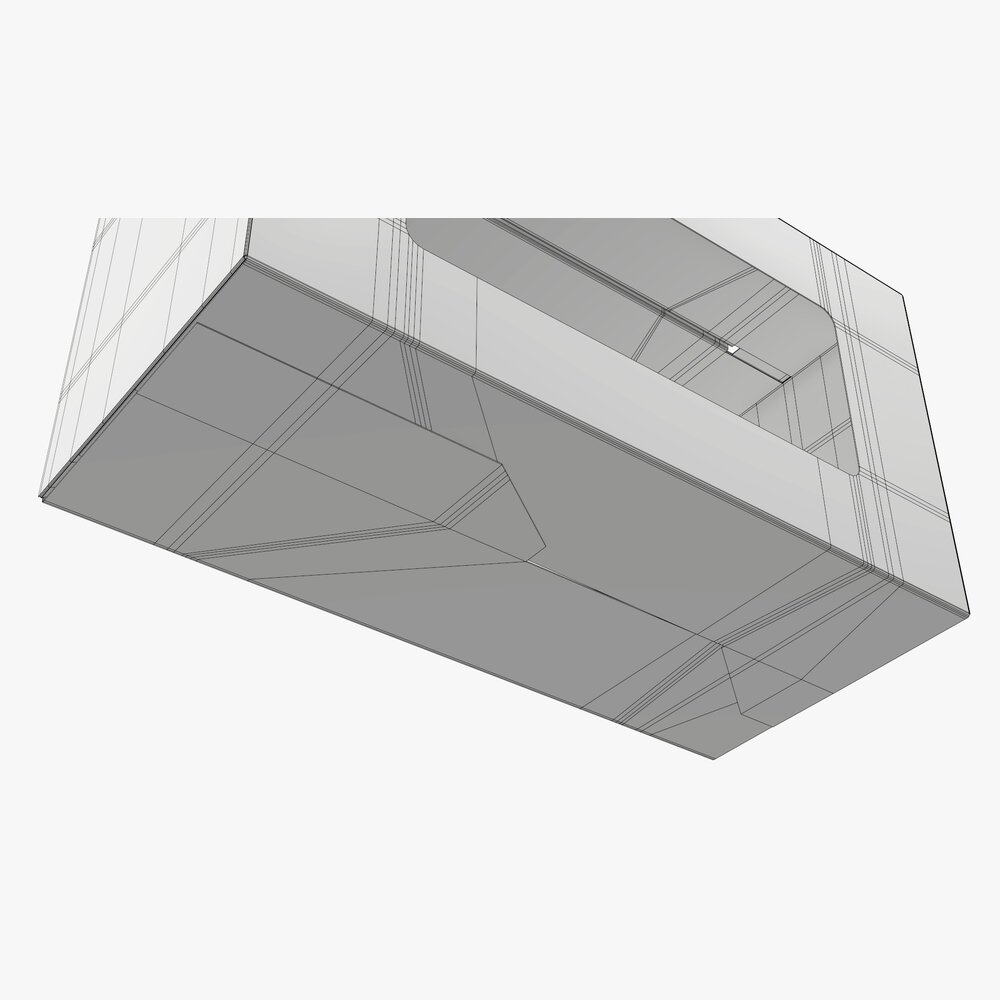 Empty Carrying Cardboard Corrugated Box With Handle 01 3D model ...