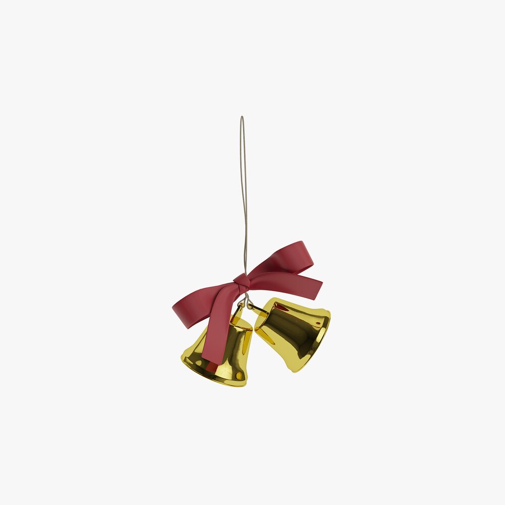 Bells With Ribbon 3D model - Download Decoration on 3DModels.org