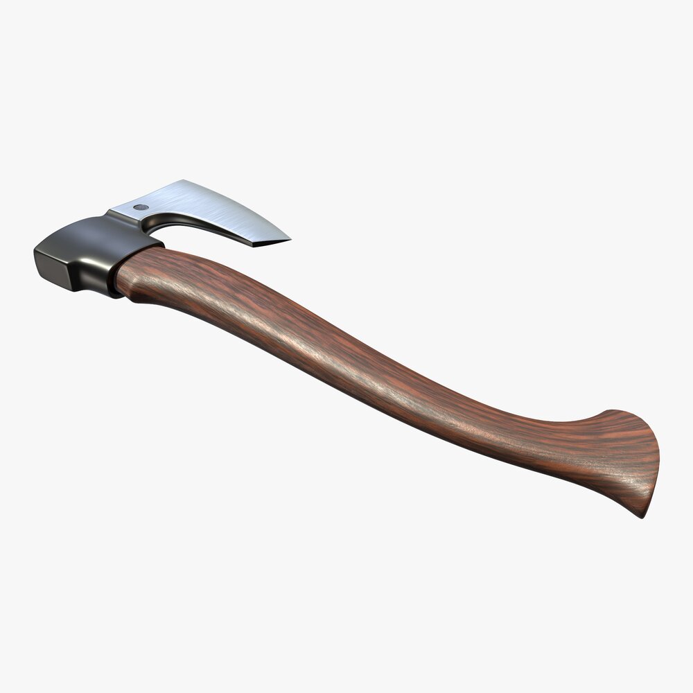 Stylized War Axe With Wooden Handle 3D model - Download Tools on ...