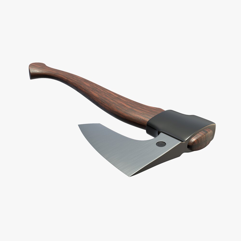 Stylized War Axe With Wooden Handle 3D model - Download Tools on ...