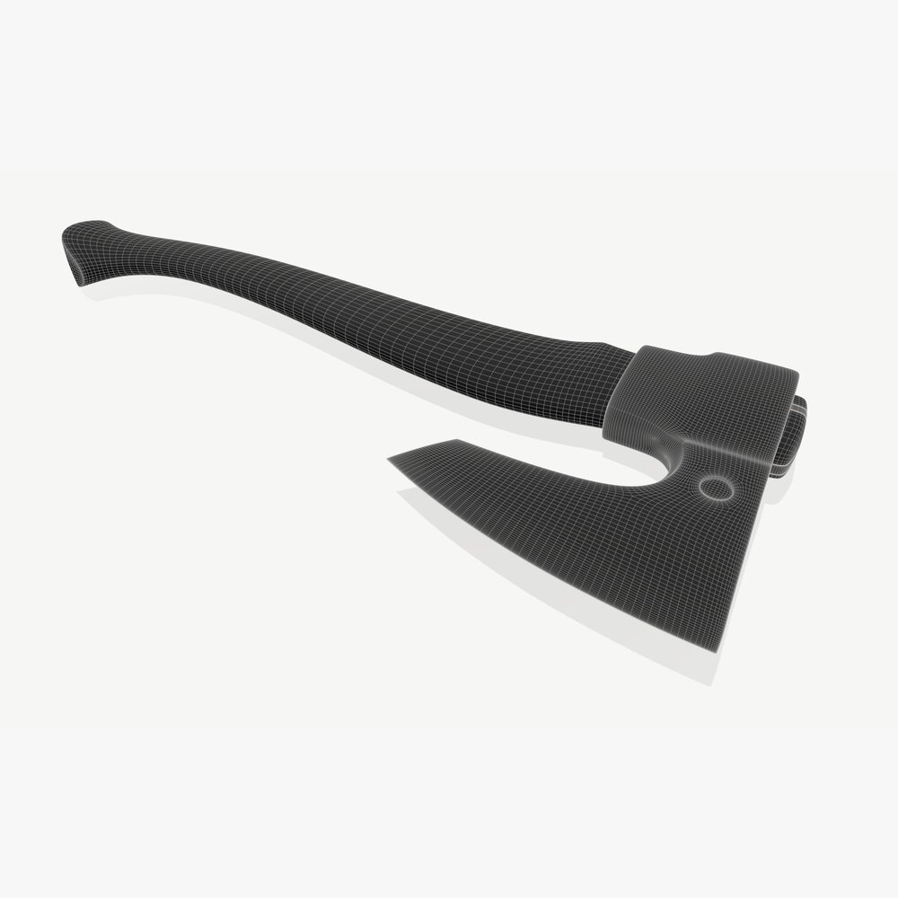 Stylized War Axe With Wooden Handle 3D model - Download Tools on ...