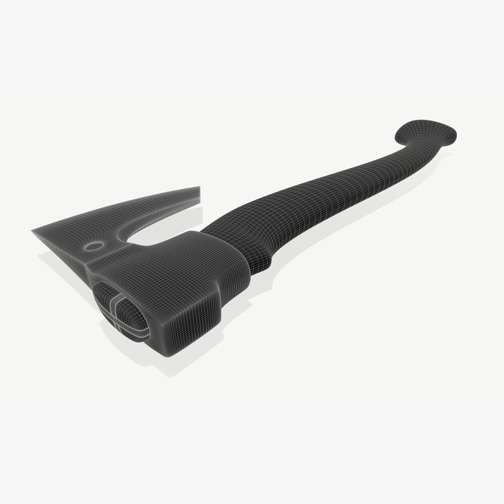 Stylized War Axe With Wooden Handle 3D model - Download Tools on ...