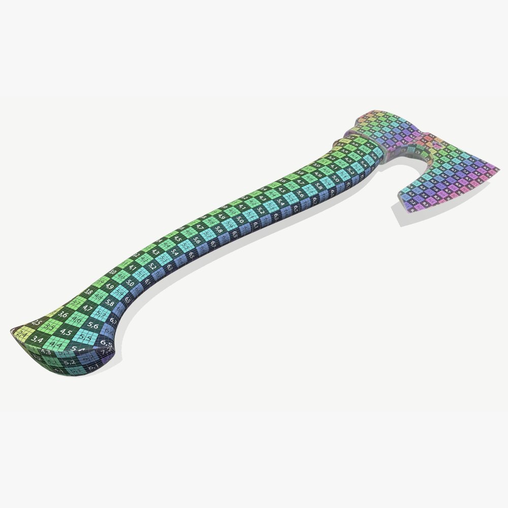 Stylized War Axe With Wooden Handle 3D model - Download Tools on ...