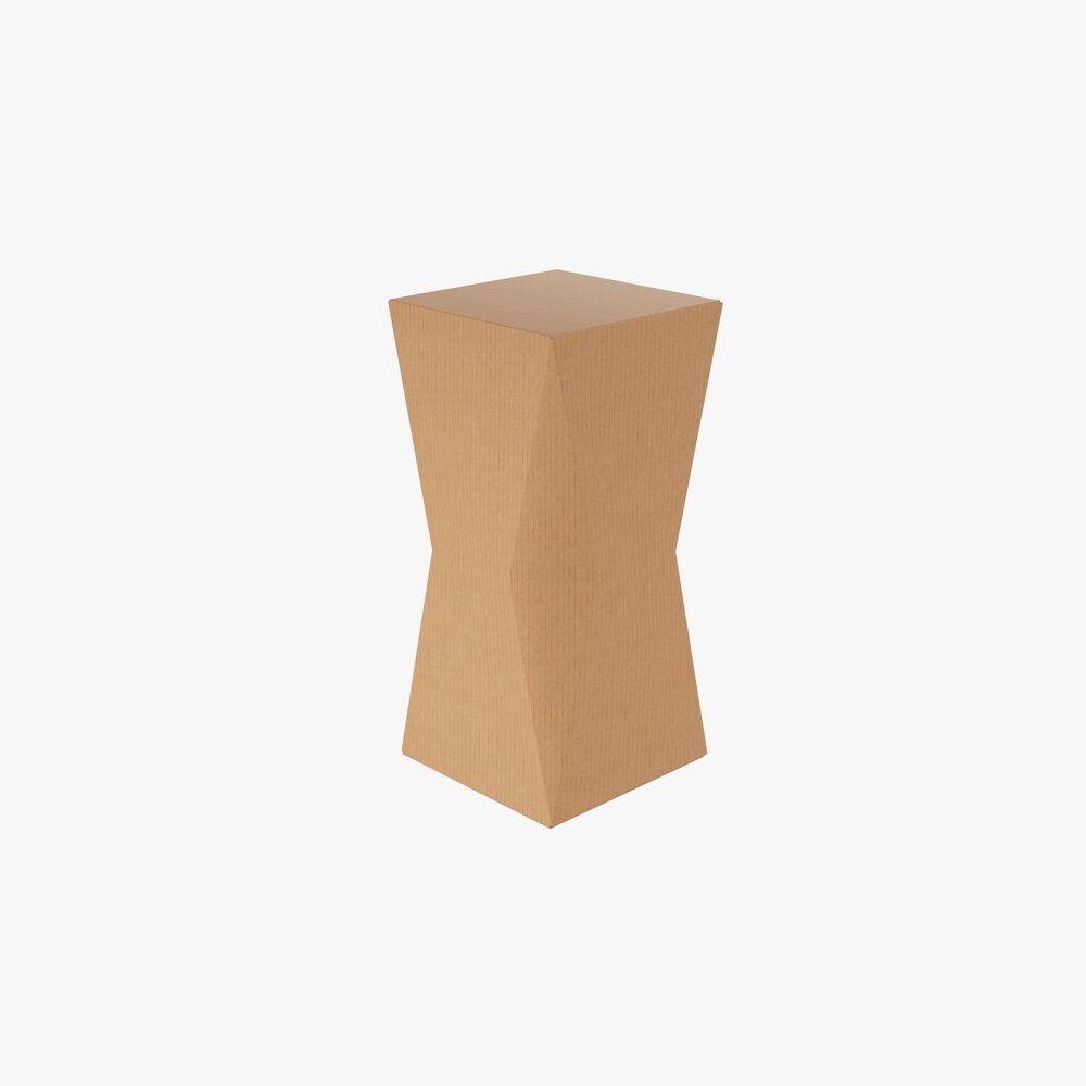 Packaging Box With Bevelled Corners 02 3D model - Download Mockup on ...