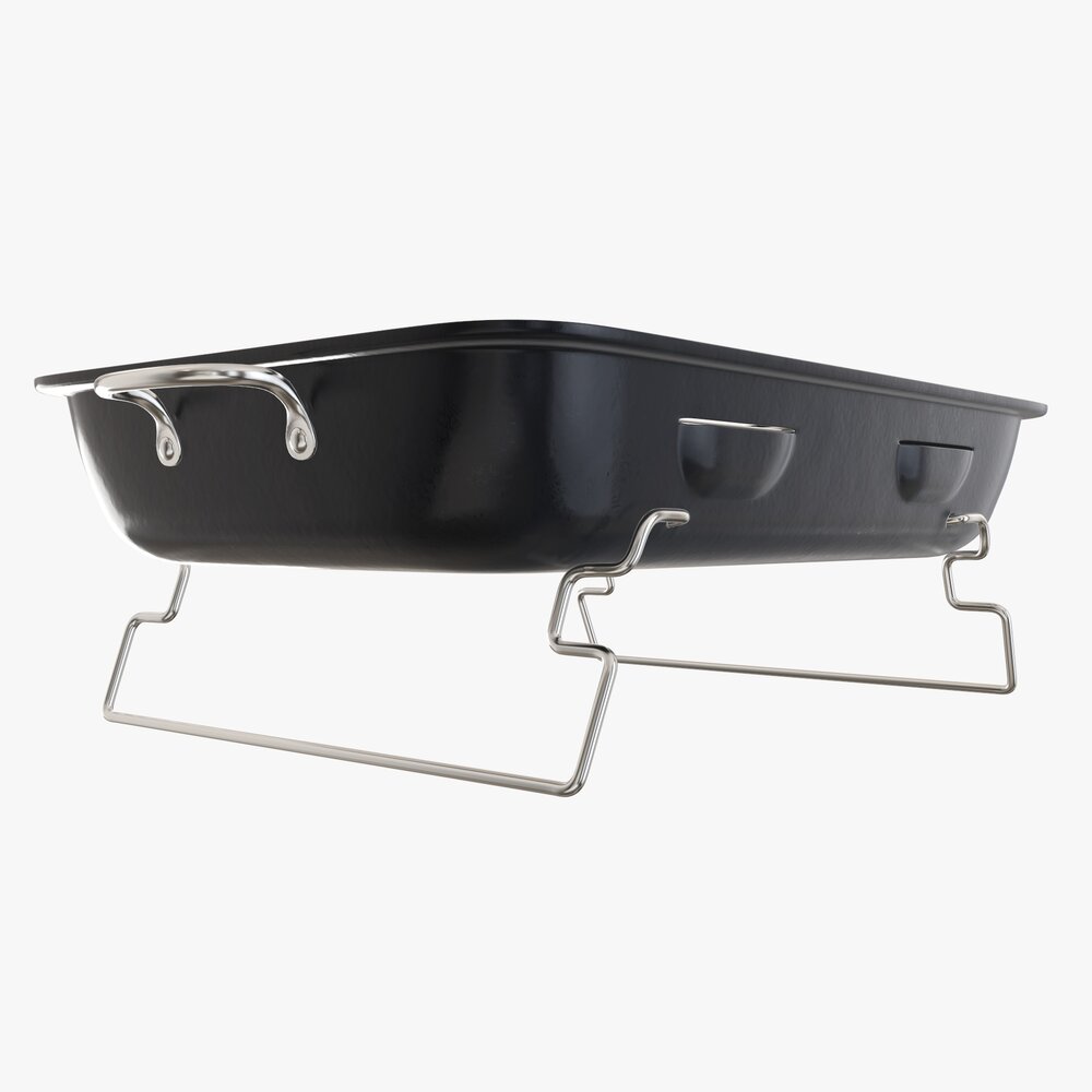 Portable Charcoal Steel Grill Bbq 3D model - Download Appliances on ...