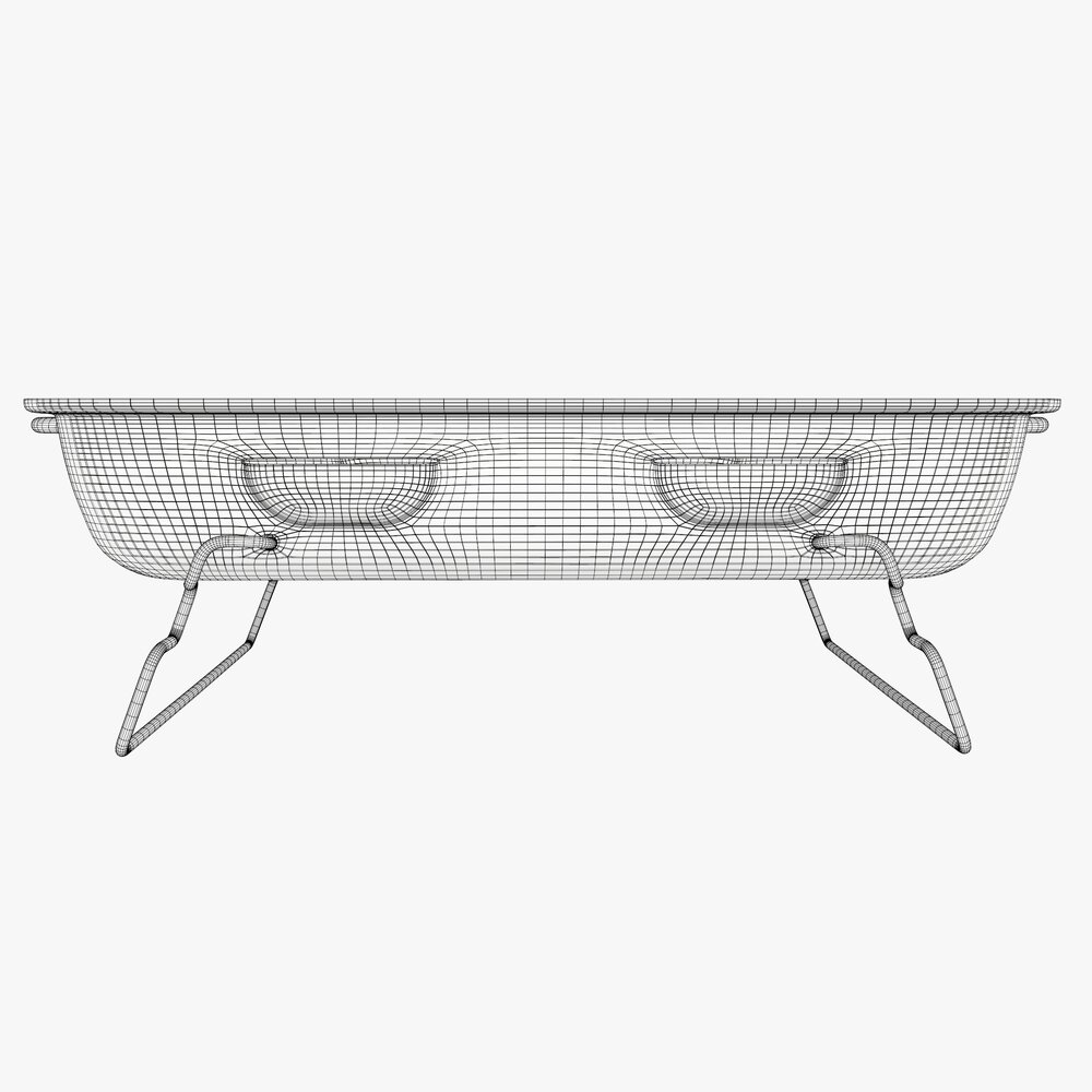 Portable Charcoal Steel Grill Bbq 3D model - Download Appliances on ...